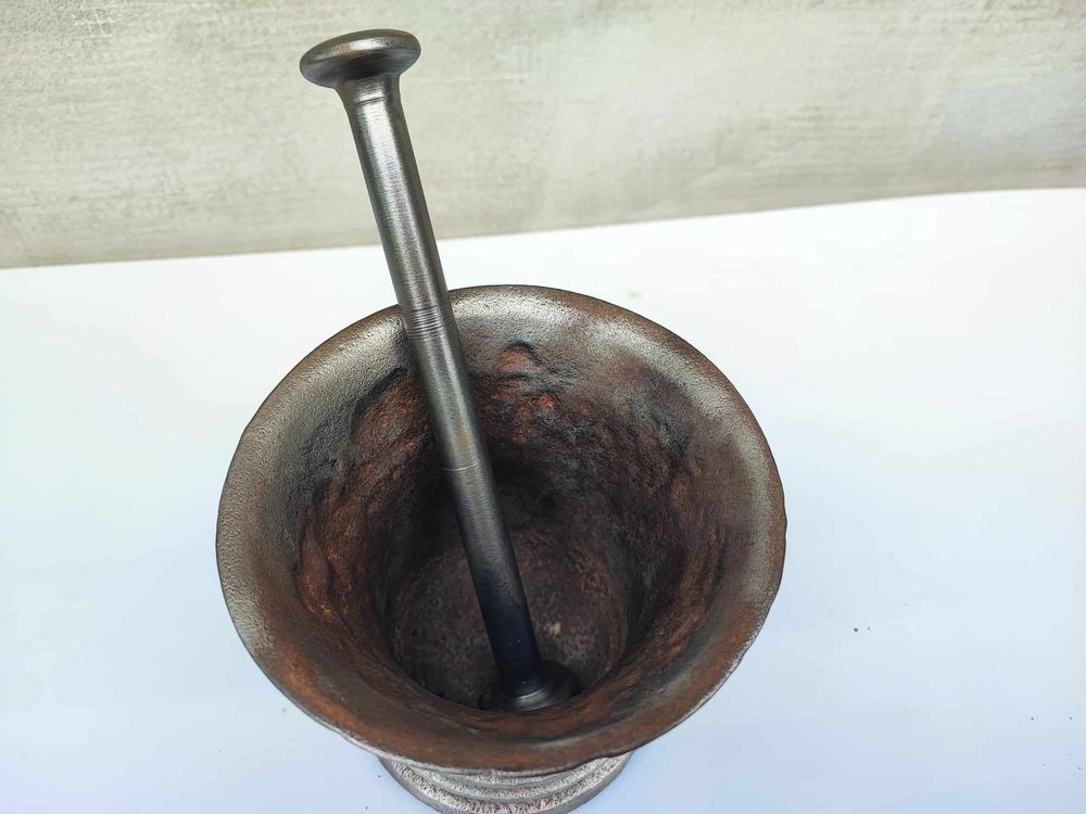 19th Century Cast Iron Mortar for sale at Pamono