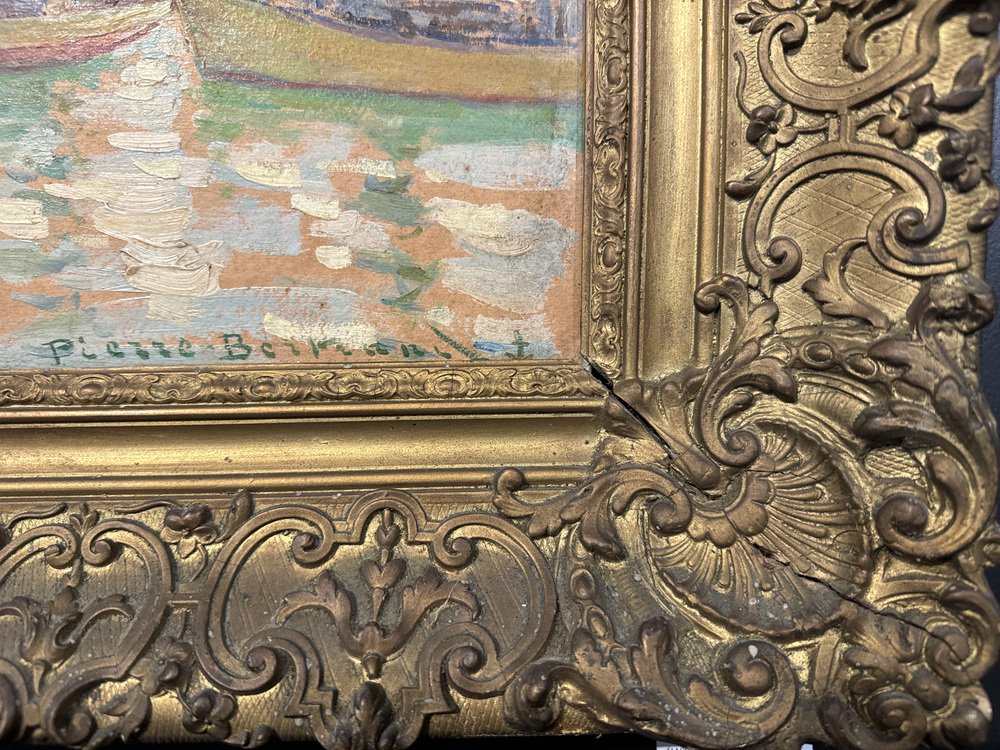 Pierre Bertrand, The Yellow Boats of Casablanca, 1920s, Oil Painting ...