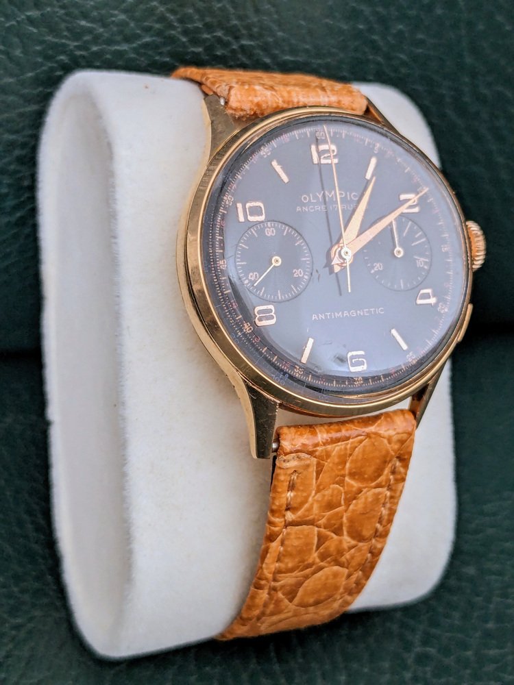 Olympic Swiss Chronograph Watch, 1950s for sale at Pamono