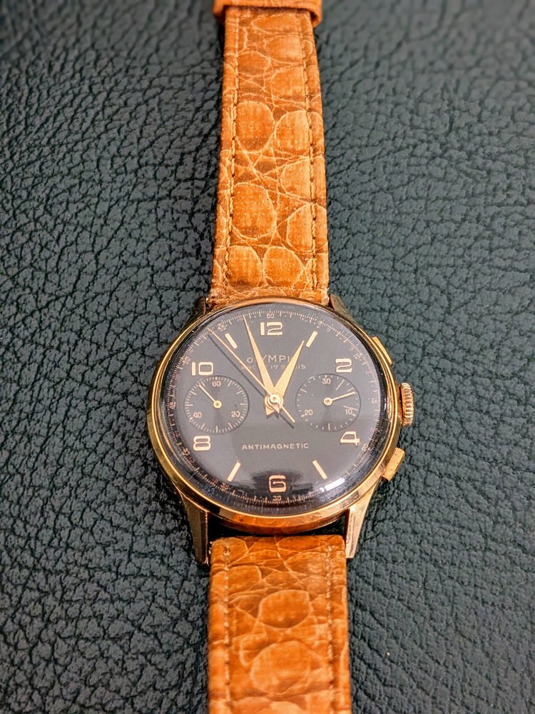 Olympic Swiss Chronograph Watch, 1950s for sale at Pamono