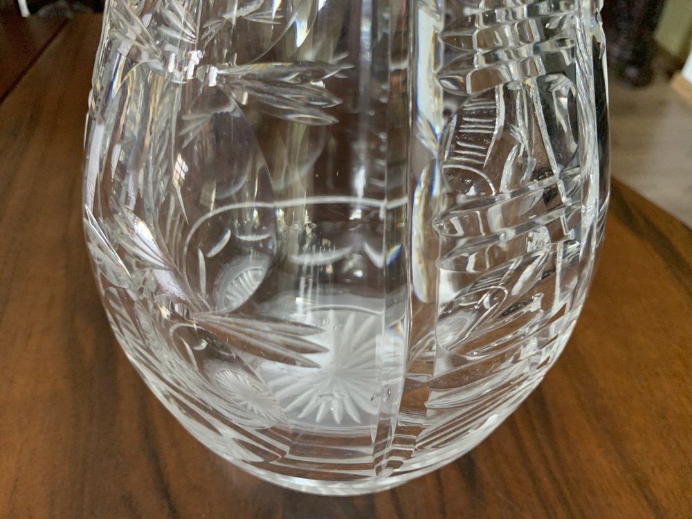 Large Crystal Vase, 1970s for sale at Pamono
