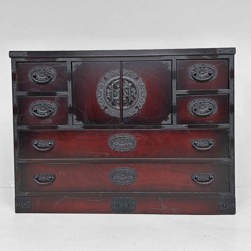Vintage Japanese Tansu with Secret Storage Space, 1970s for sale at Pamono