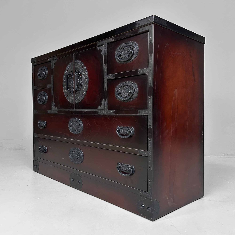 Vintage Japanese Tansu with Secret Storage Space, 1970s for sale at Pamono