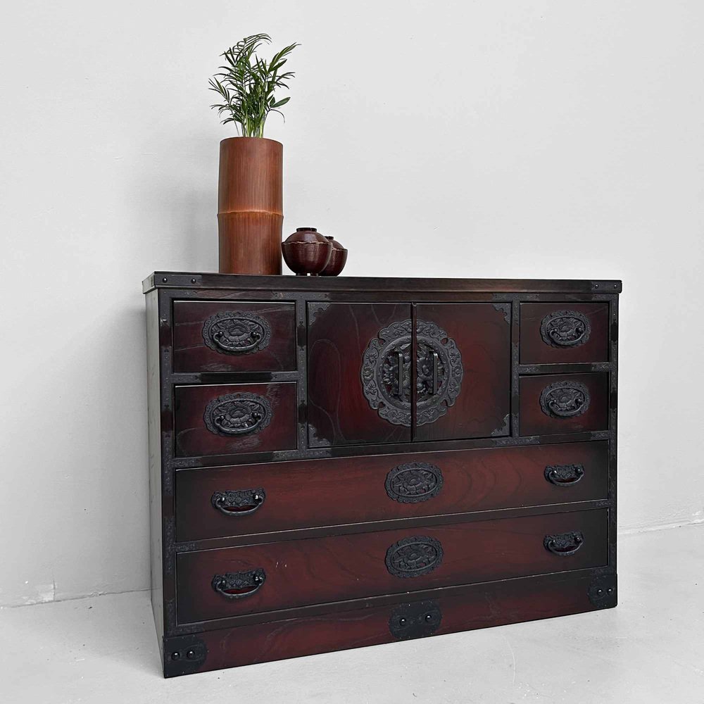 Vintage Japanese Tansu with Secret Storage Space, 1970s for sale at Pamono