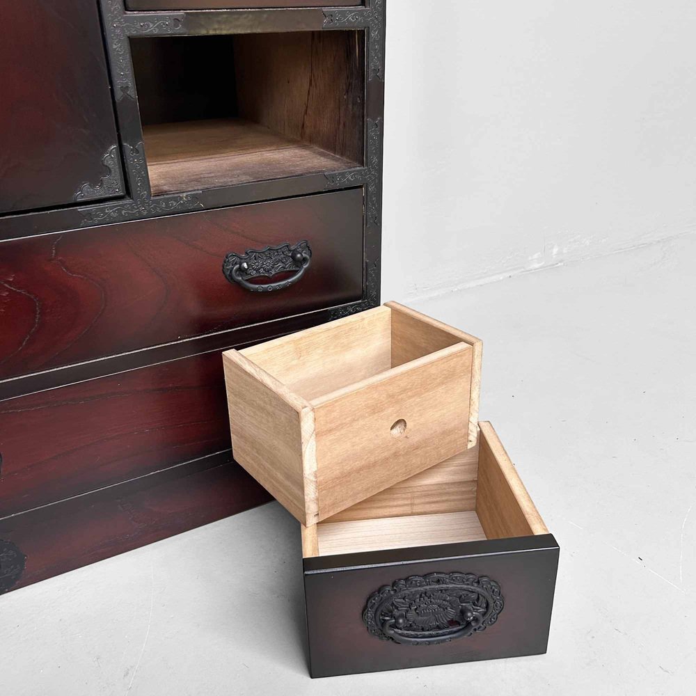 Vintage Japanese Tansu with Secret Storage Space, 1970s for sale at Pamono