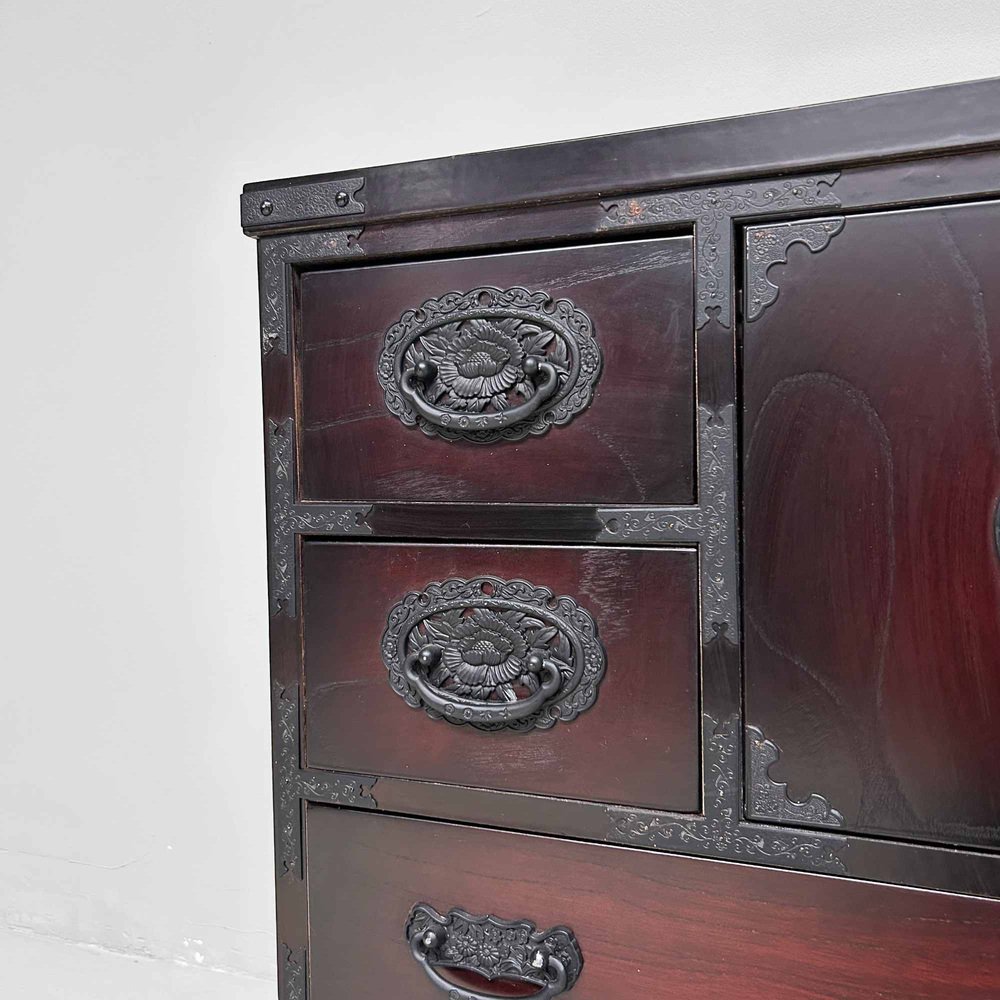 Vintage Japanese Tansu with Secret Storage Space, 1970s for sale at Pamono