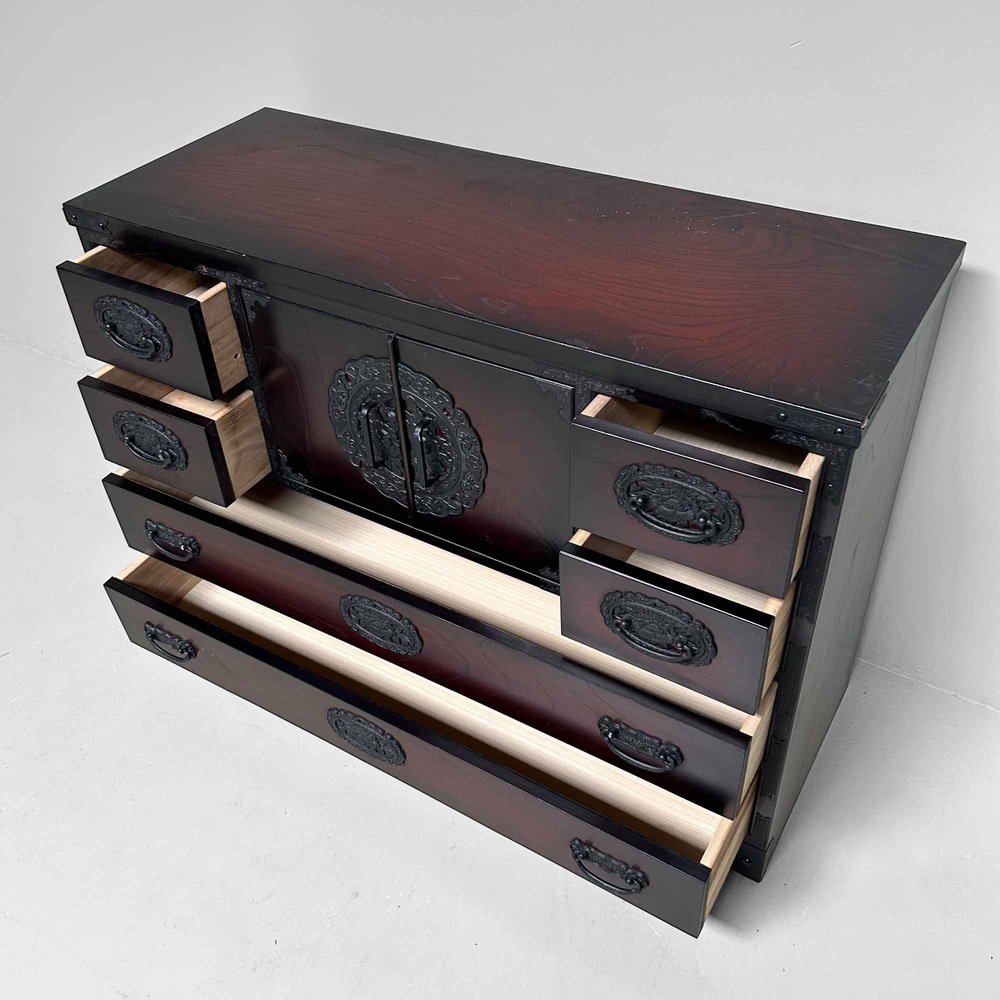 Vintage Japanese Tansu with Secret Storage Space, 1970s for sale at Pamono