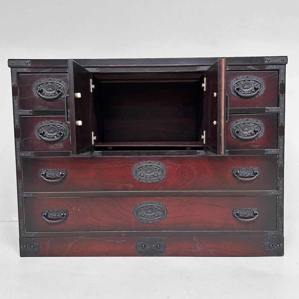 Vintage Japanese Tansu with Secret Storage Space, 1970s for sale at Pamono