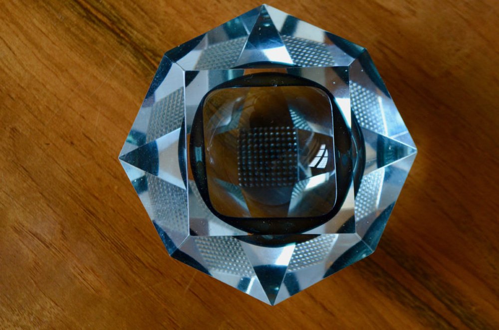 Vintage Diamond Shaped Bowl attributed to Flavio Poli for Seguso for ...