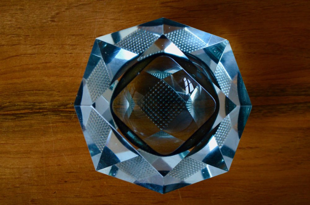 Vintage Diamond Shaped Bowl attributed to Flavio Poli for Seguso for ...