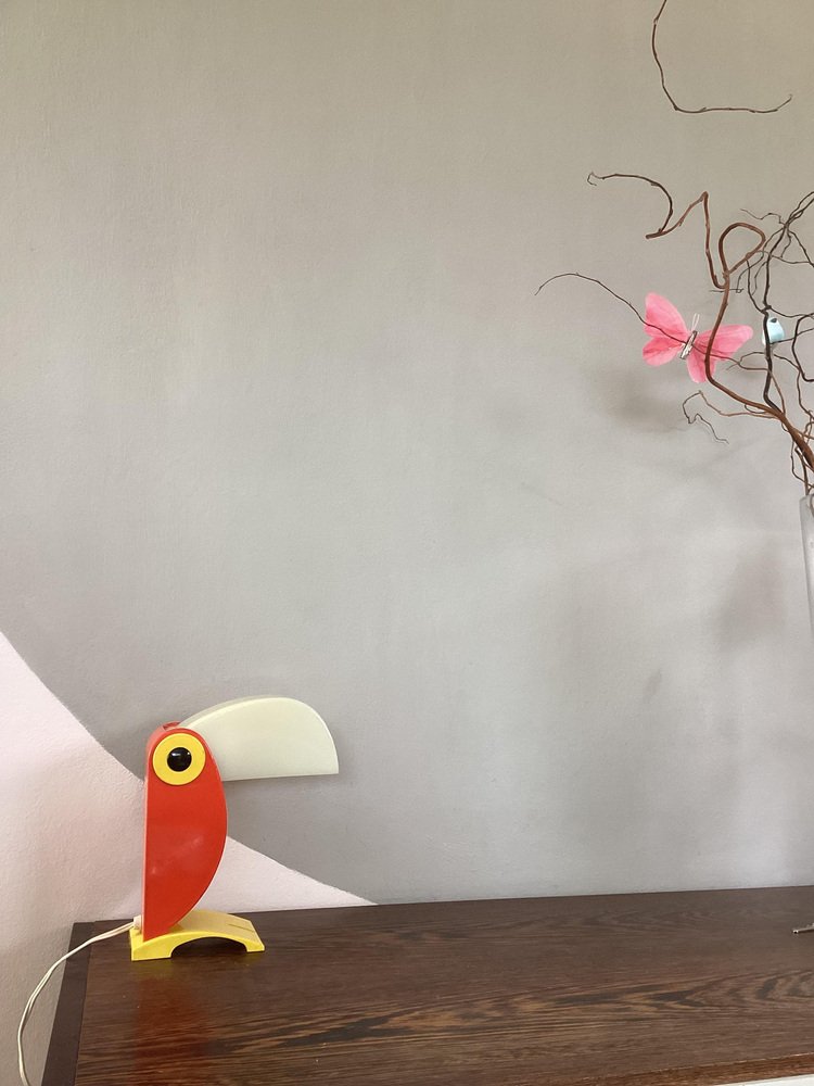 Italian Orange Toucan Bird Table Lamp from Otf Oldtimer Ferrari, 1960s ...