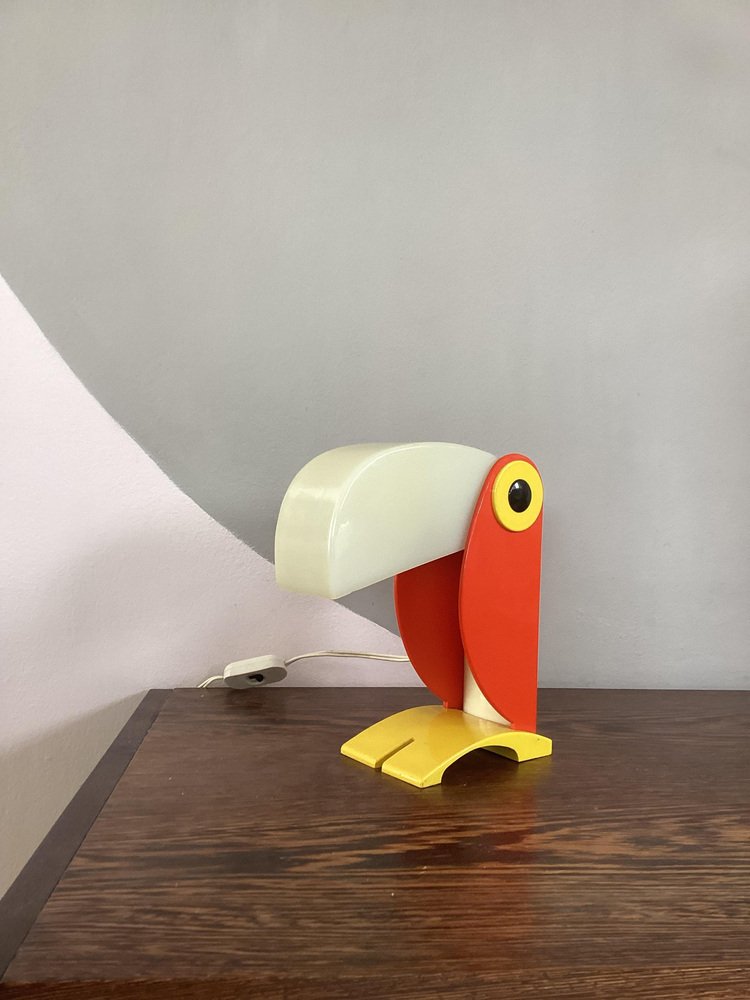 Italian Orange Toucan Bird Table Lamp from Otf Oldtimer Ferrari, 1960s ...