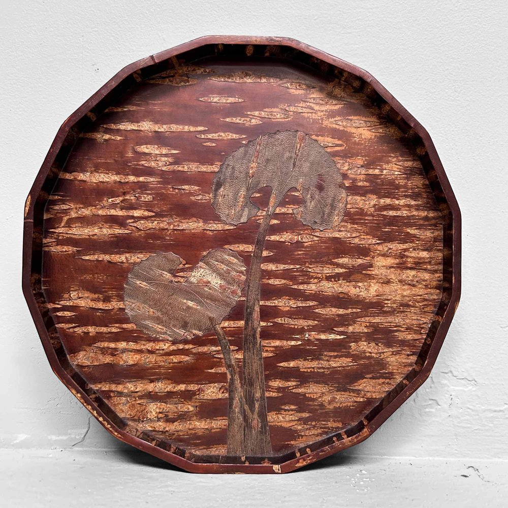 Mid-Century Cherry Bark Tray, 1960s for sale at Pamono
