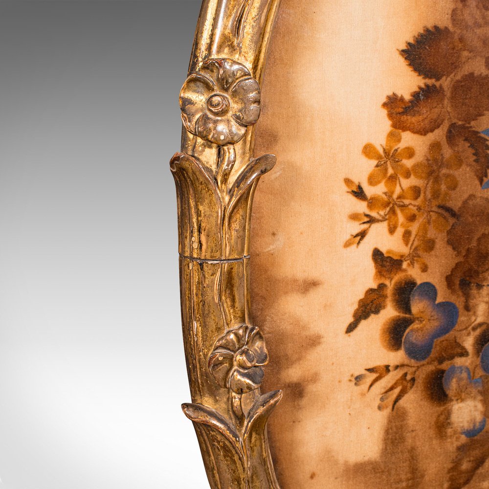 English Pole Screen in Giltwood & Glass, 1820s for sale at Pamono