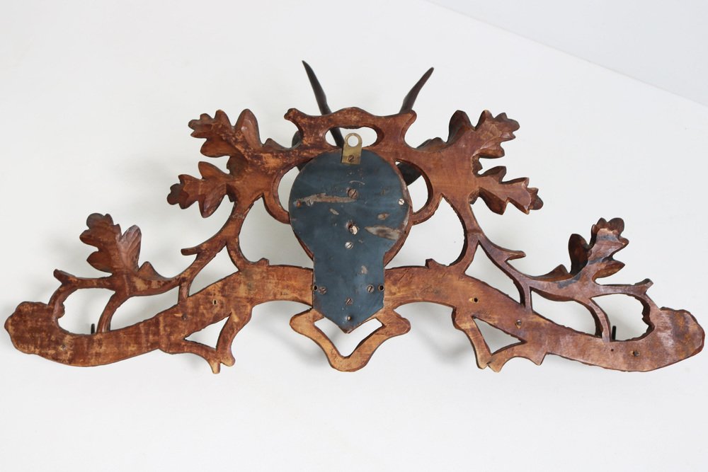 Antique Swiss Black Forest Stag Coat Rack, 1880 for sale at Pamono
