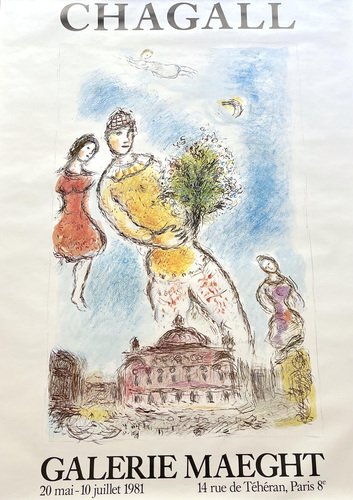 Paris Opera Maeght Poster by Marc Chagall for sale at Pamono