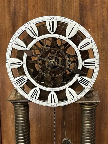 Industrial Chain Driven Skeleton Clock for sale at Pamono