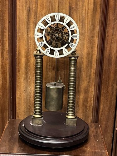 Industrial Chain Driven Skeleton Clock for sale at Pamono