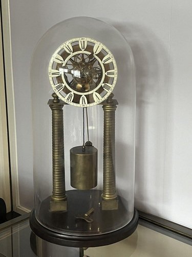 Industrial Chain Driven Skeleton Clock for sale at Pamono
