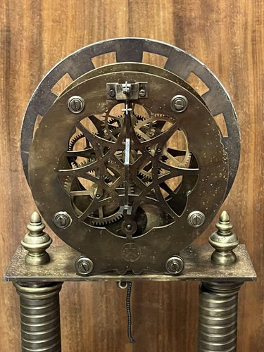 Industrial Chain Driven Skeleton Clock for sale at Pamono