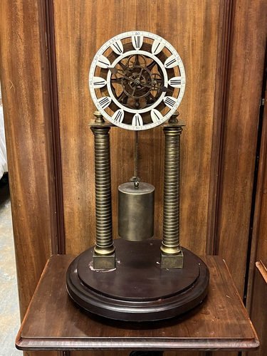 Industrial Chain Driven Skeleton Clock for sale at Pamono