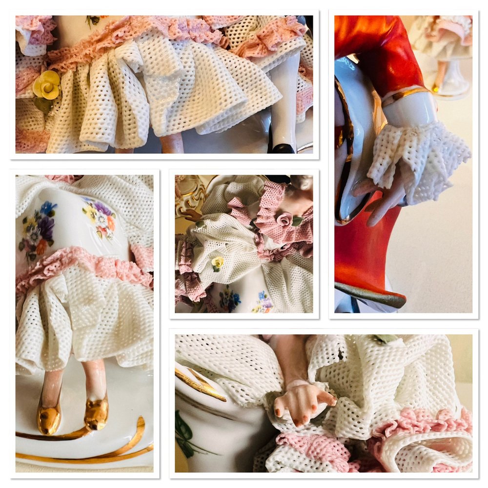 Dresden Lace Porcelain Figurine for sale at Pamono