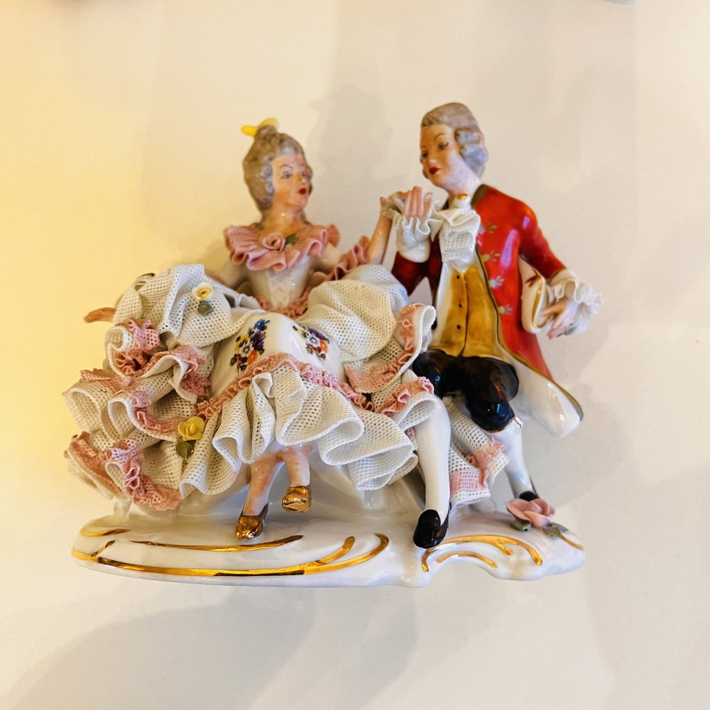 Dresden Lace Porcelain Figurine for sale at Pamono