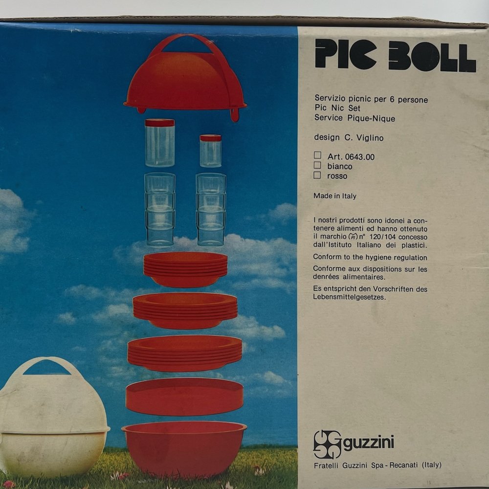 Picnic Set Model Pic Boll by Carlo Viglino for Guzzini, 1960s, Set of ...