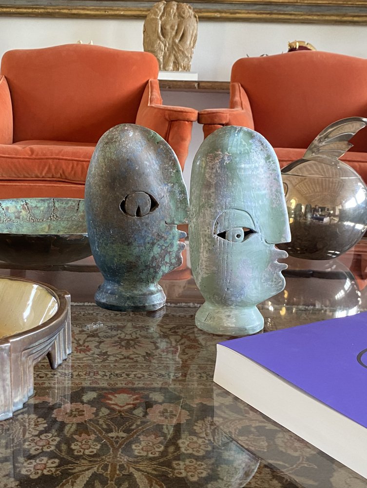 Loul Combres, Les Bisous, 1987, Terracotta, Set of 2 for sale at Pamono