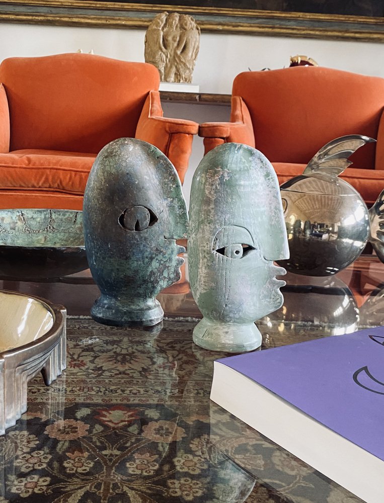 Loul Combres, Les Bisous, 1987, Terracotta, Set of 2 for sale at Pamono