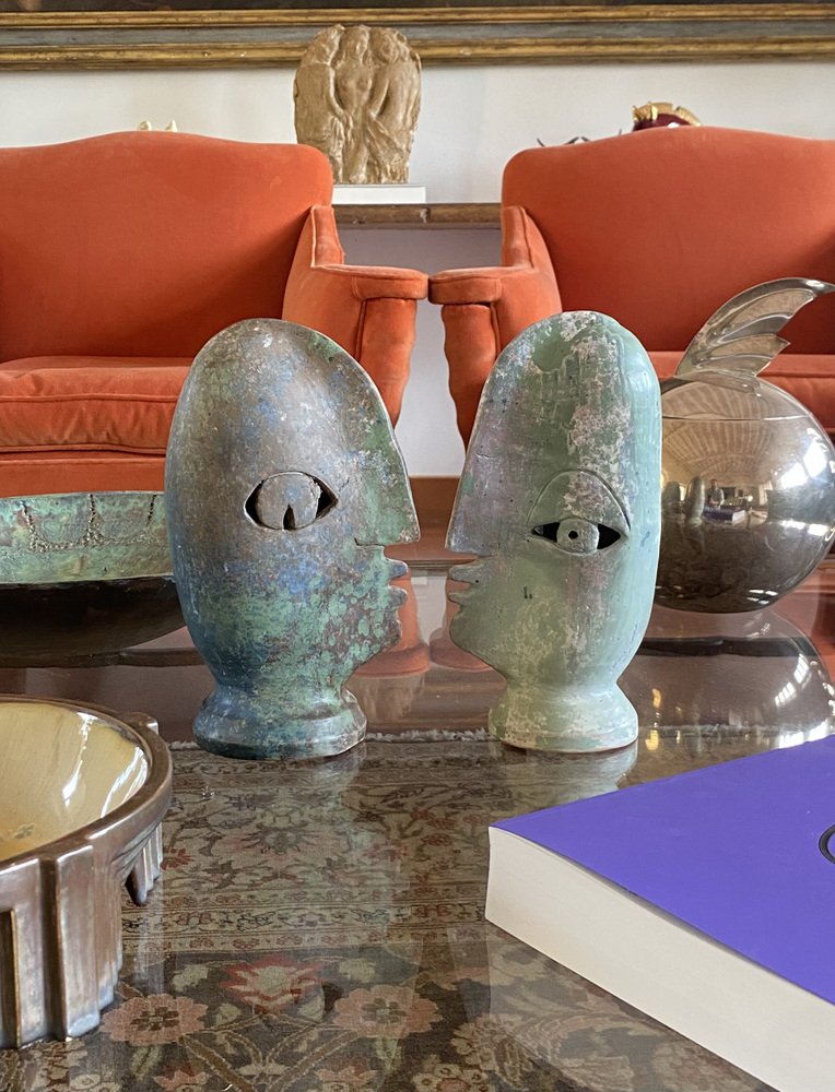 Loul Combres, Les Bisous, 1987, Terracotta, Set of 2 for sale at Pamono