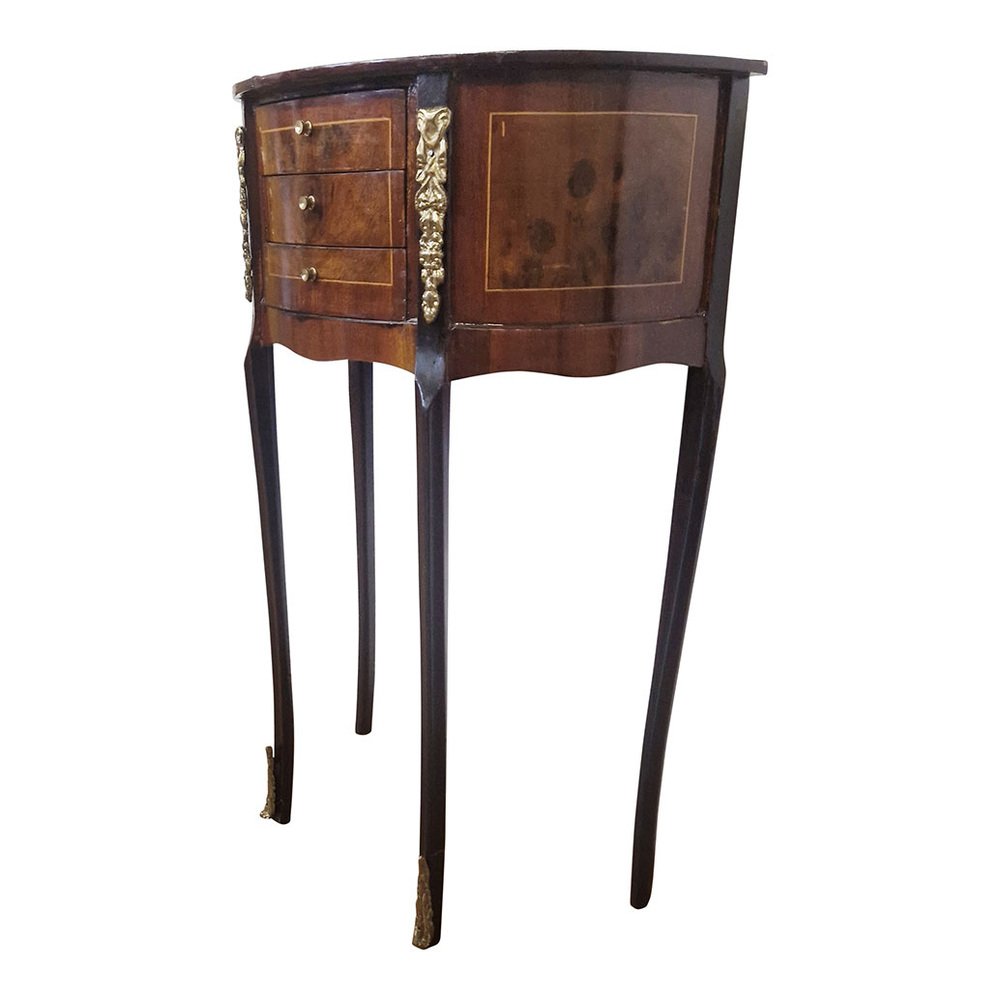 Half-Moon Console Table with Three Drawers., 1980s for sale at Pamono