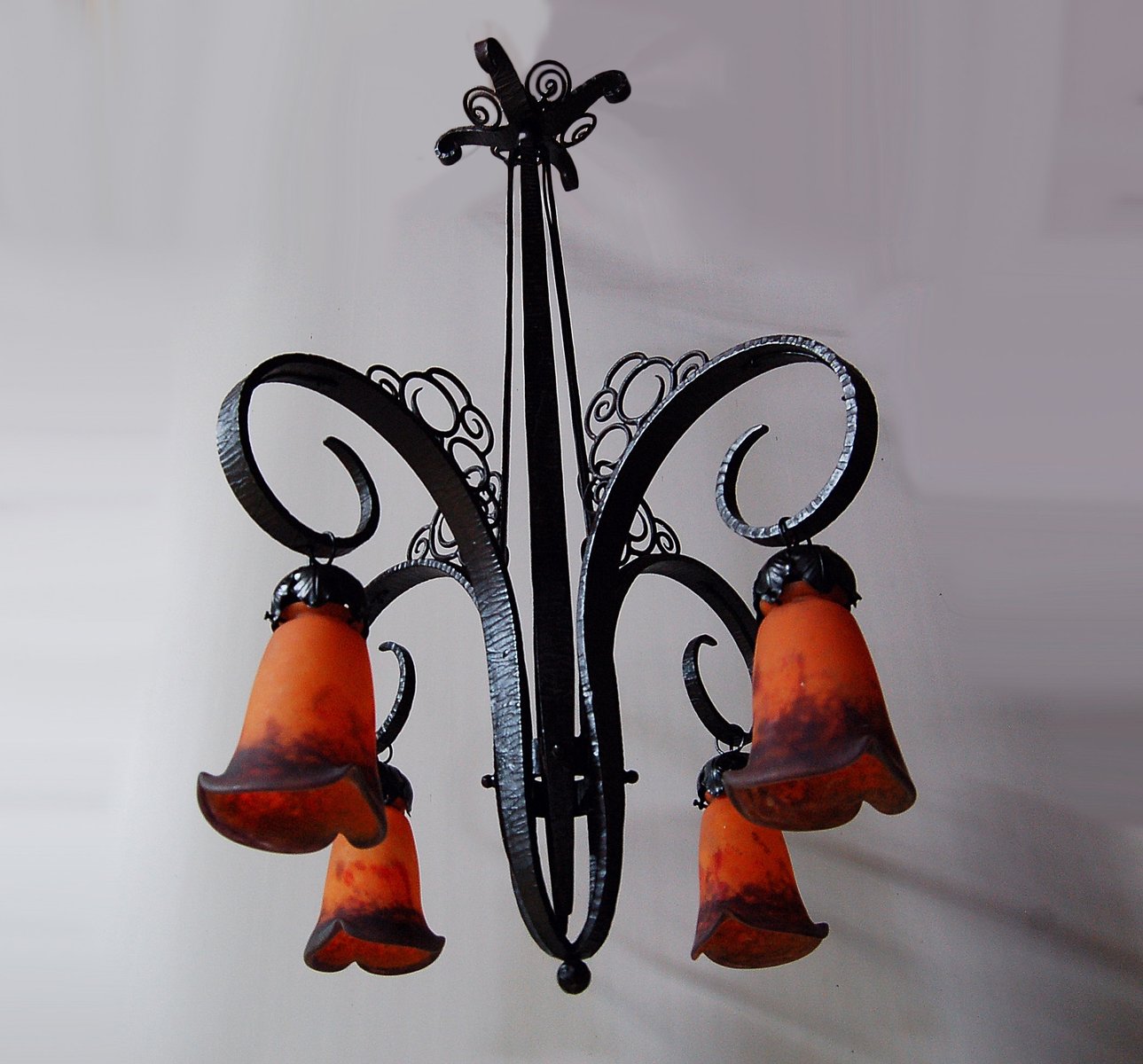 Art Deco Chandelier by Nics Frères & Degué for sale at Pamono