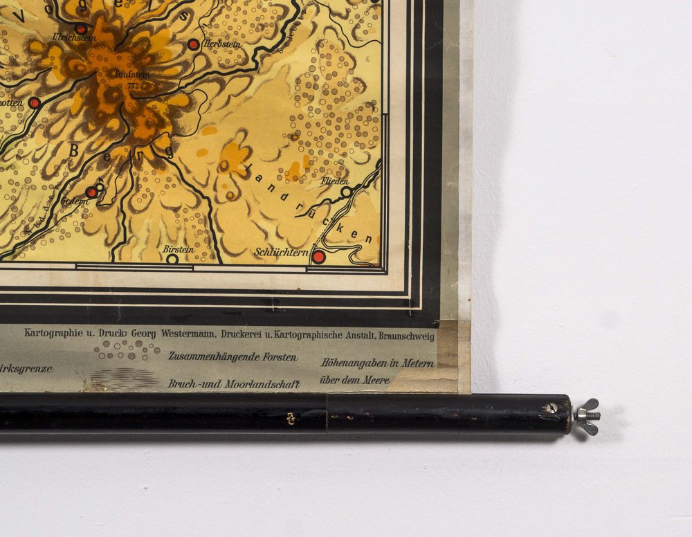 Charts of Physical Maps from North Rhine Westphalia NRW for sale at Pamono