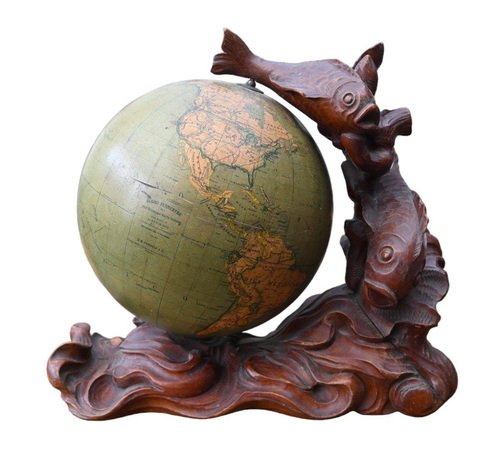 Italian Terrestrial Globe from Gb Paravia & C, 1946 for sale at Pamono