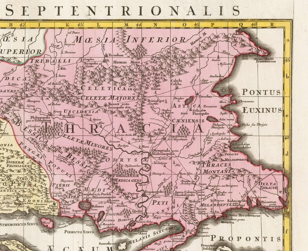 18th Century Two-Sheet Map of Ancient Greece from Aeg for sale at Pamono