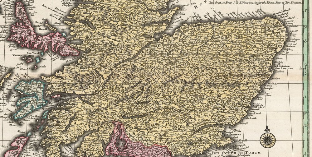 18th Century Map of Scotland for sale at Pamono