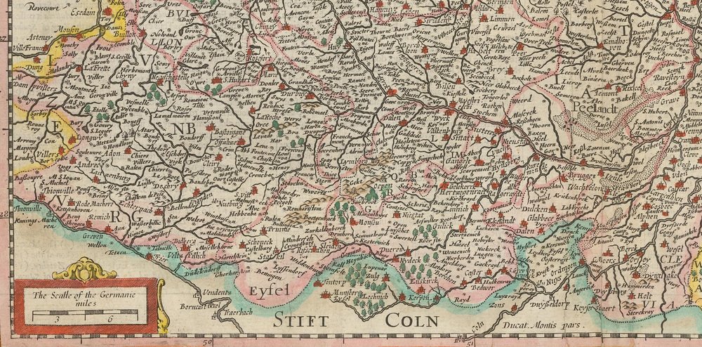 Classic Carte-À-Figure Map of the Netherlands & Belgium for sale at Pamono