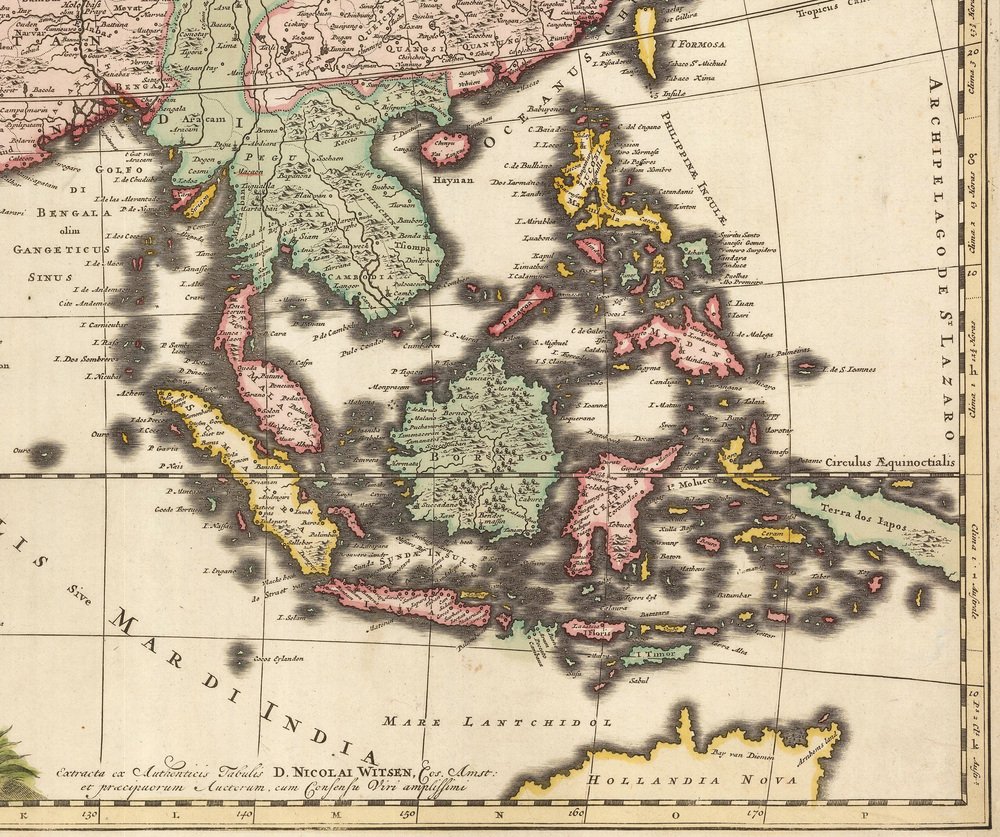 17th Century Map of Asia, 1690 for sale at Pamono