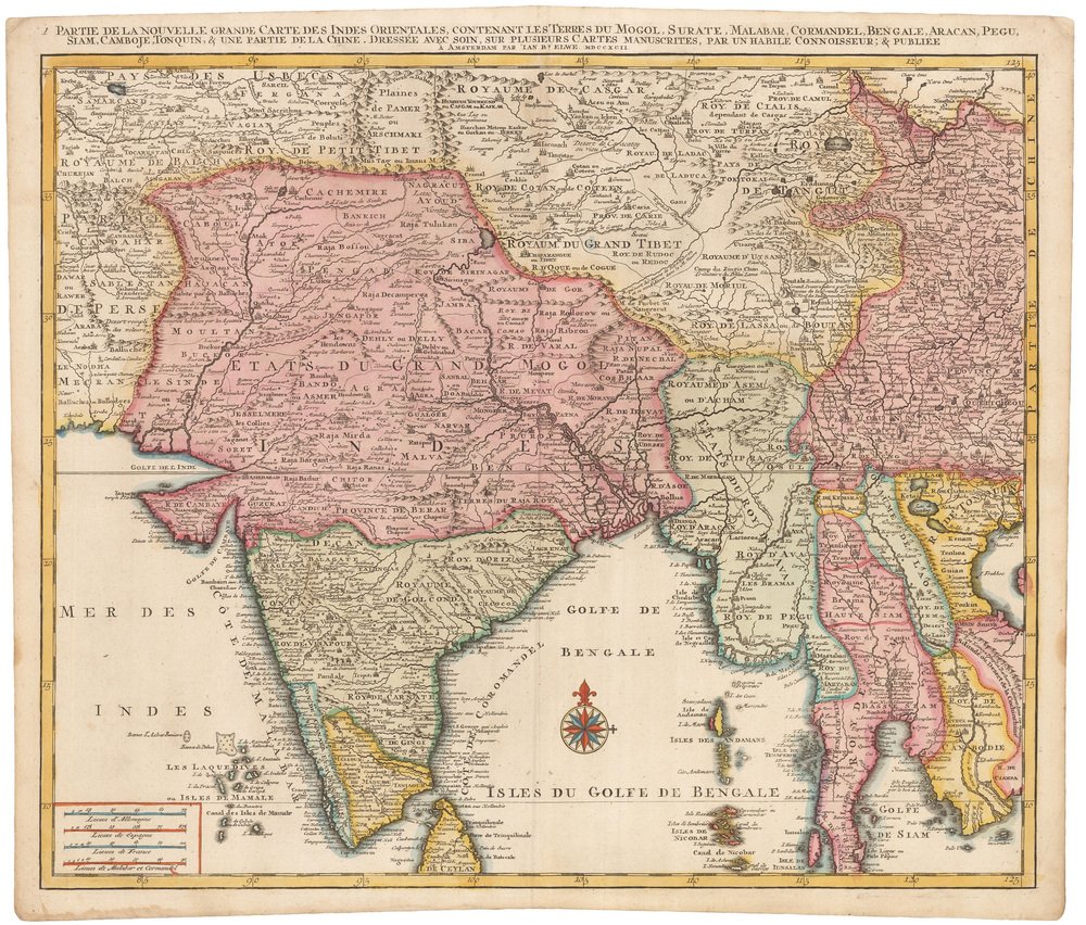 Four-Sheet Wall Map of the Far East, Set of 4 for sale at Pamono