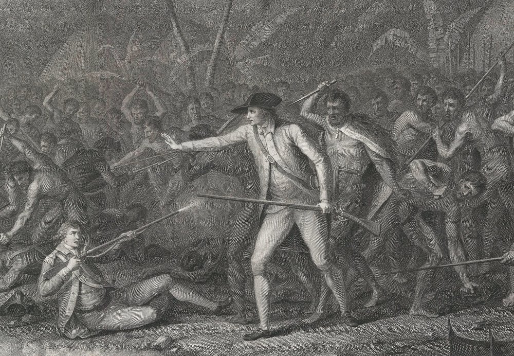 Death of Captain Cook, 1700s, Etching for sale at Pamono