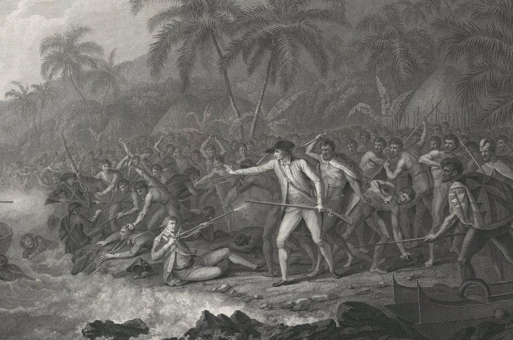 Death of Captain Cook, 1700s, Etching for sale at Pamono