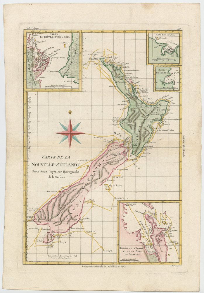 Map of New Zealand by Cook for sale at Pamono