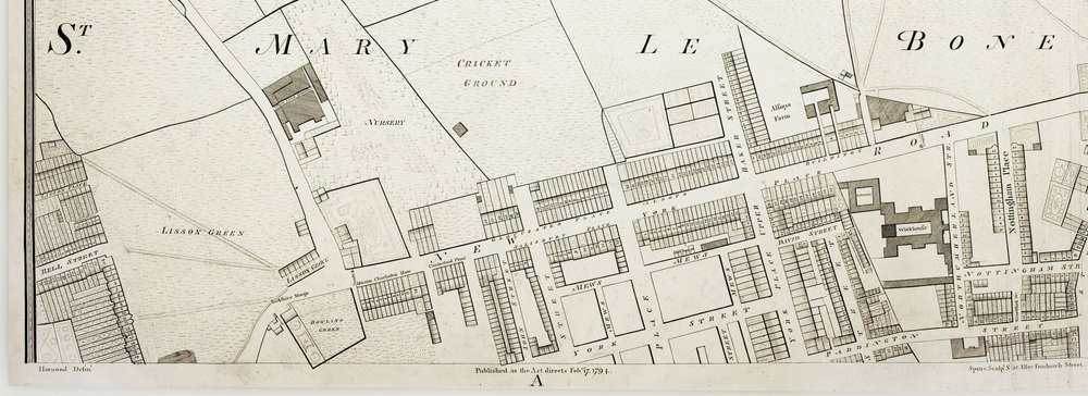 Large-Scale Survey of London Map with Marylebone & St Pancras for sale ...