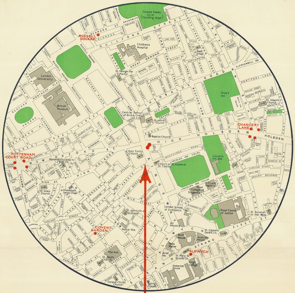 You Are Here Poster for Holborn Underground Station for sale at Pamono