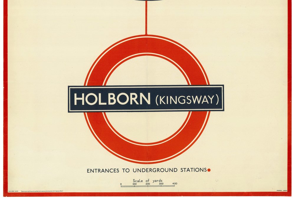 You Are Here Poster for Holborn Underground Station for sale at Pamono