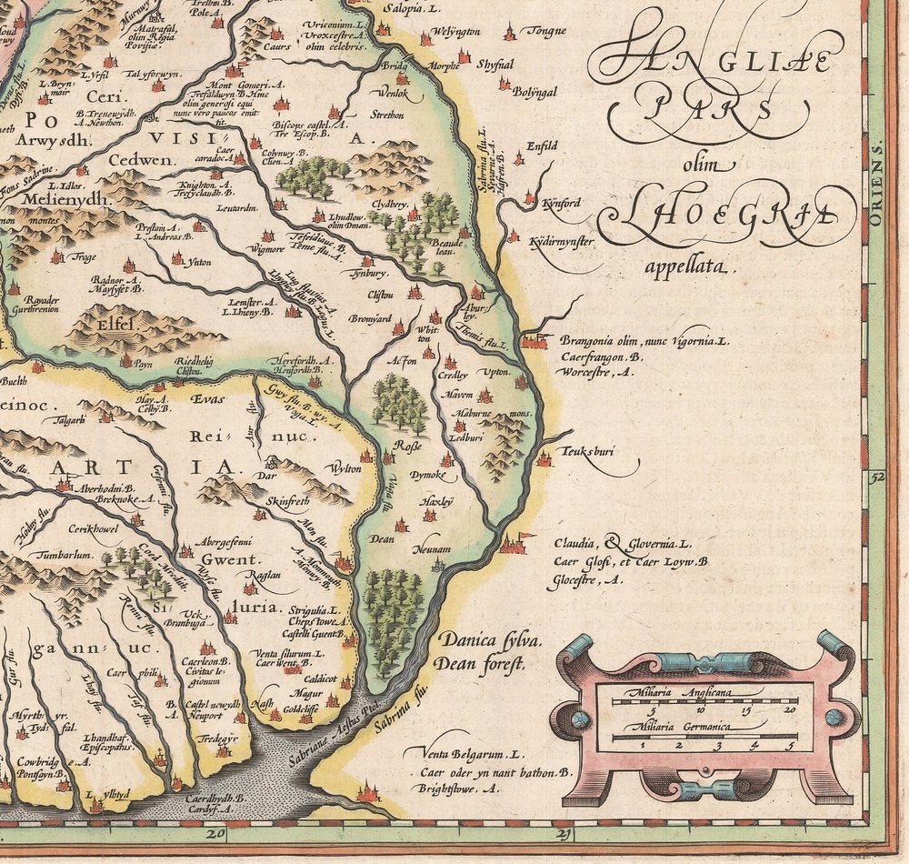 Early 17th Century Map of Wales, 1619 for sale at Pamono