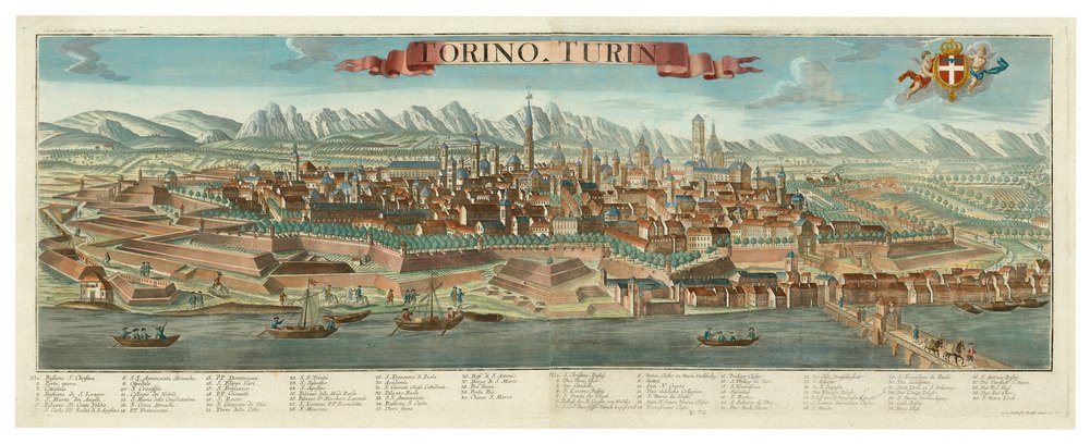 Prospect of Turin Map for sale at Pamono Prospect of Turin Map for sale at Pamono