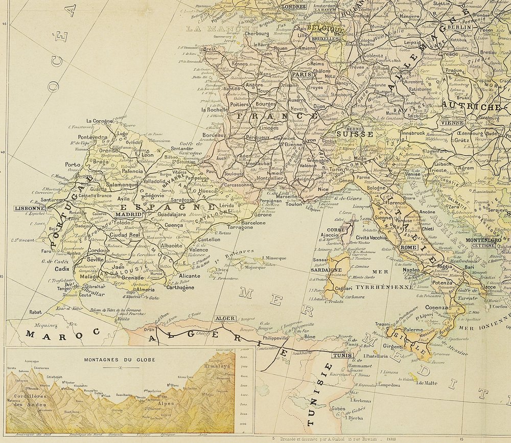 Wall Map of Europe Illustrated with Military Uniforms, 1890s for sale ...