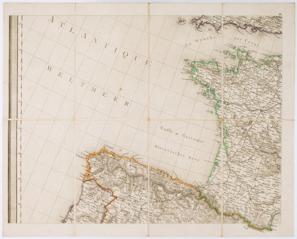 Wall Map of Europe According to the Congress of Vienna for sale at Pamono